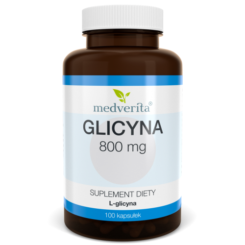 Glicyna L-glicyna 800 mg - 100 kapsułek Medverita - suplementy diety